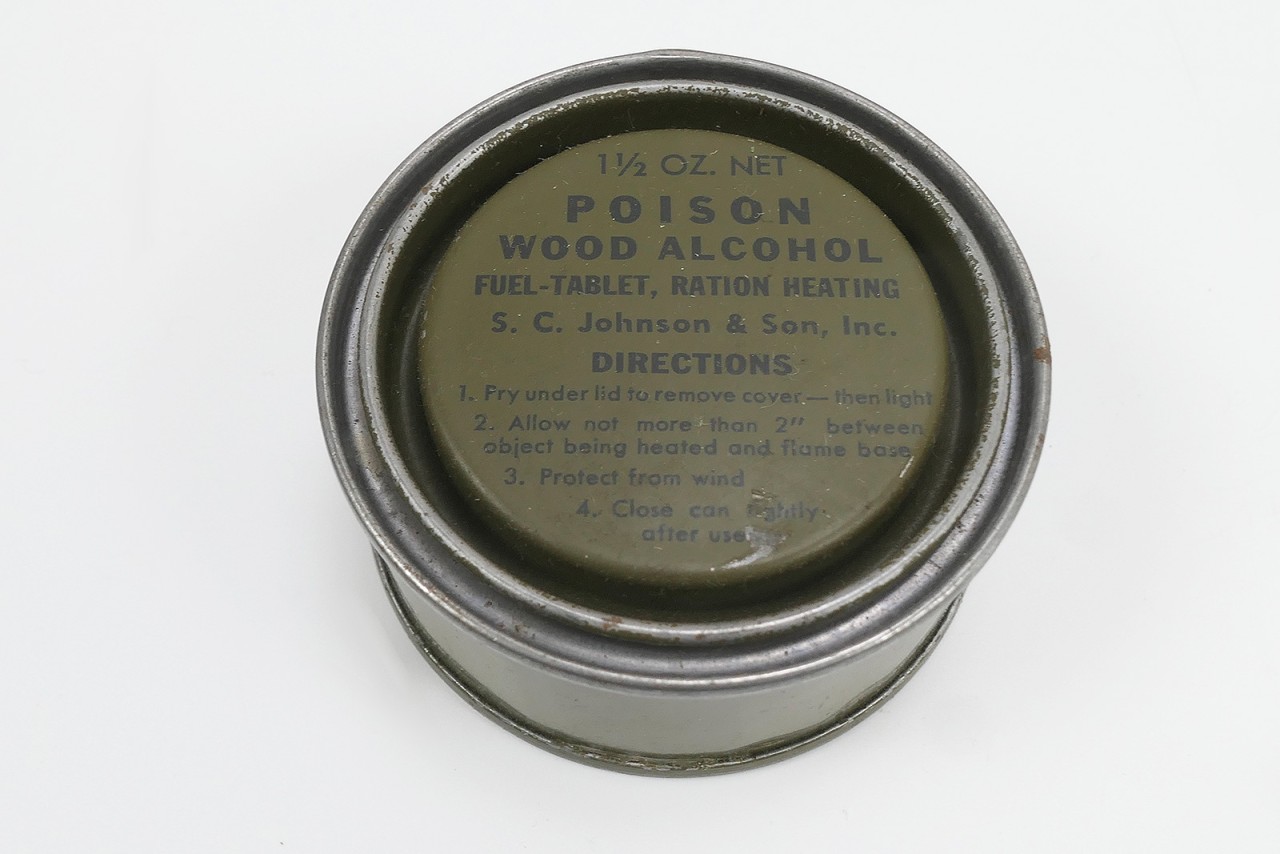 US Army Vintage Poison Wood Alcohol Fuel Tablet Ration Heating Tin ...