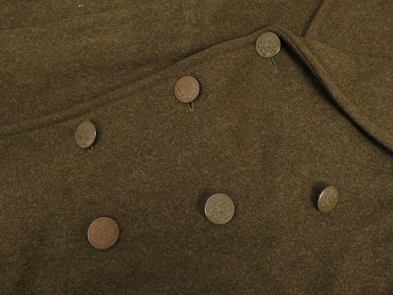 Original US WW2 Overcoat Wool OD Melton coat May 1945 size 38R winter ...