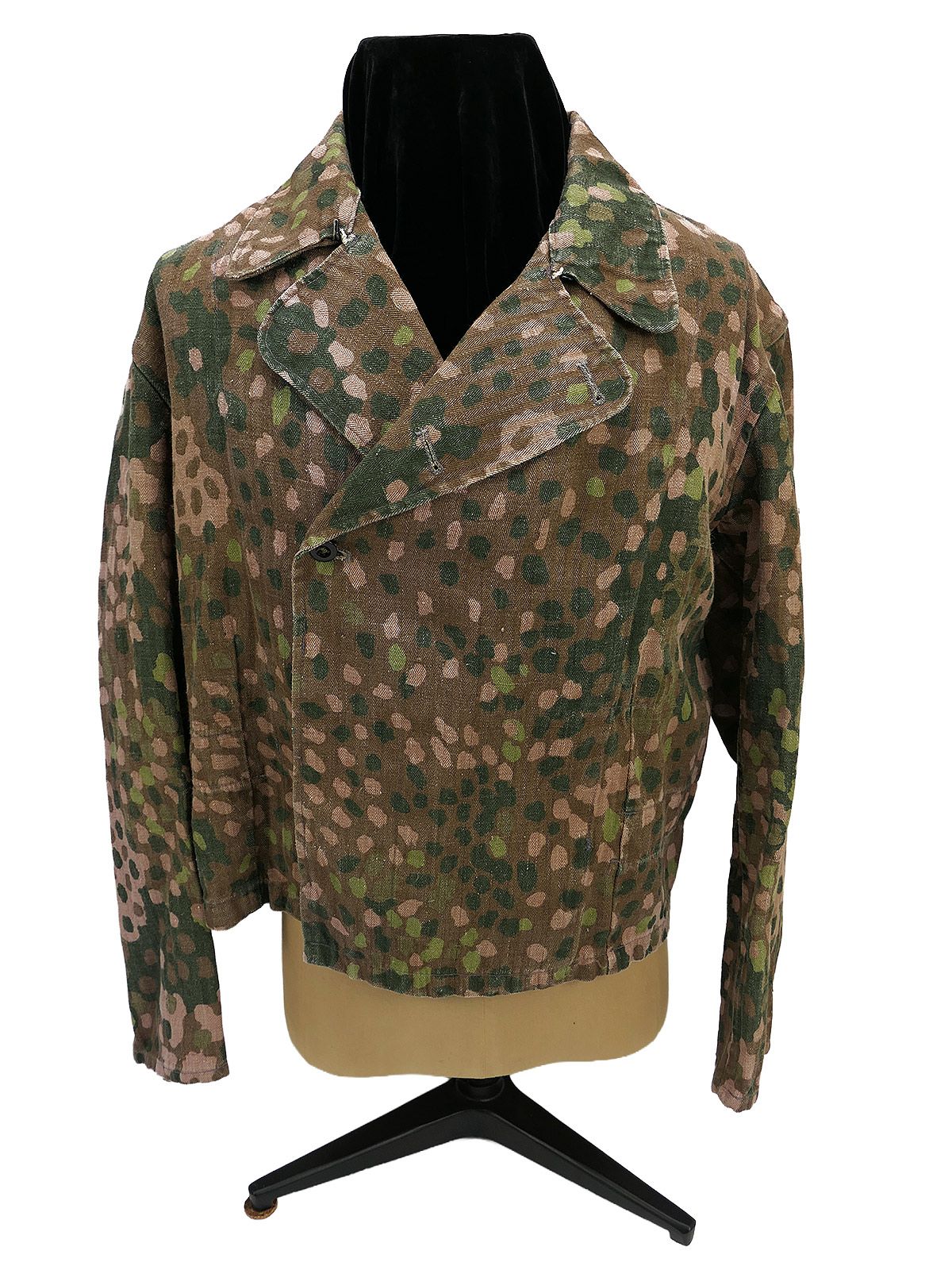 RARE Waffen SS " Pink Salmon " armoured jacket pea camouflage Pea Dot ...