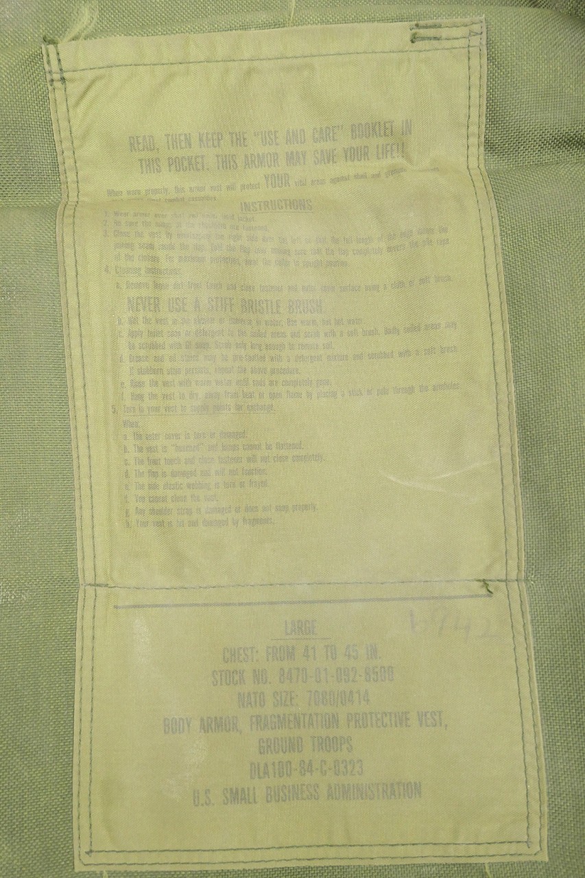 #US ARMY Fragmentation Vest Size Large Body Armor Fragmentation ...