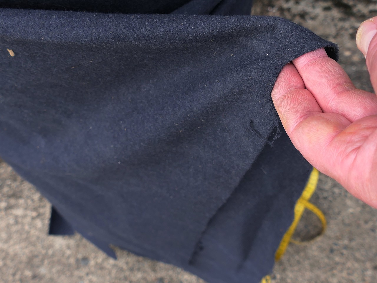 1x METER original WK2 Luftwaffe fabric wool cloth blue-grey uniform ...