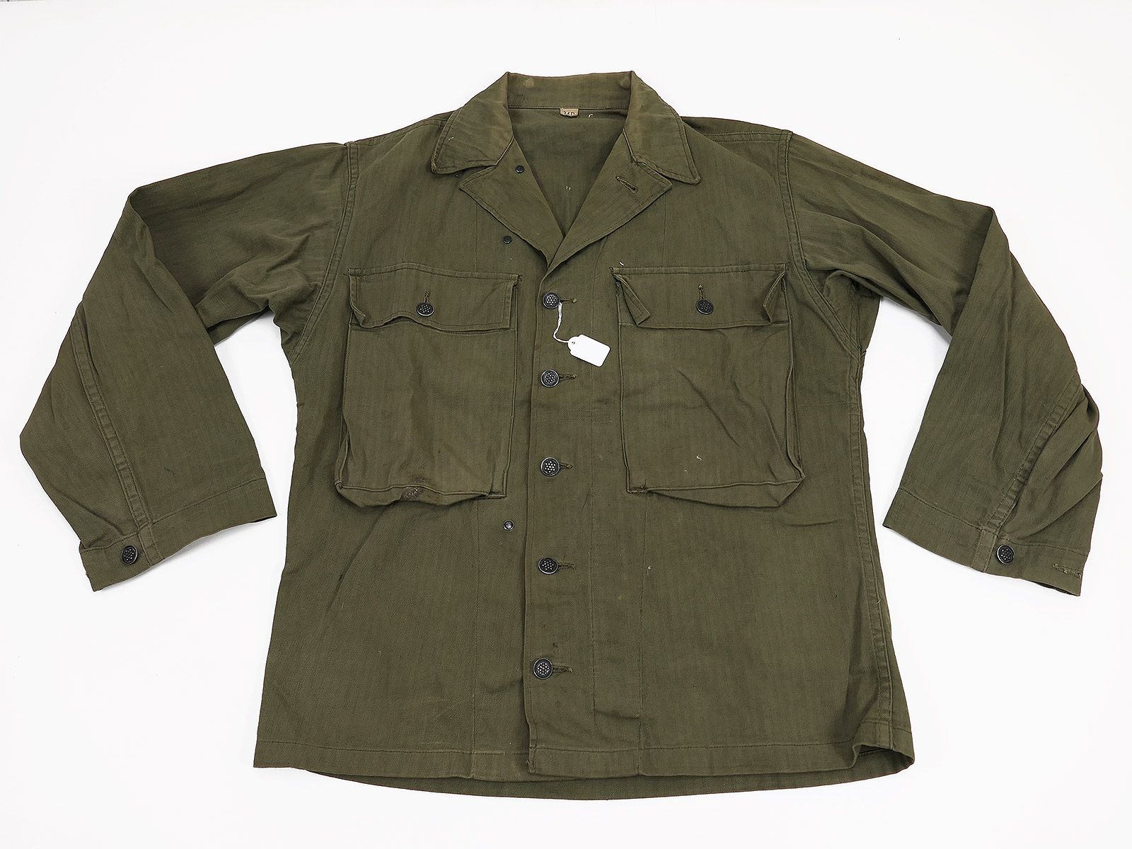 #B/ Single piece Original US ARMY WW2 HBT Herringbone Twill Jacket ...