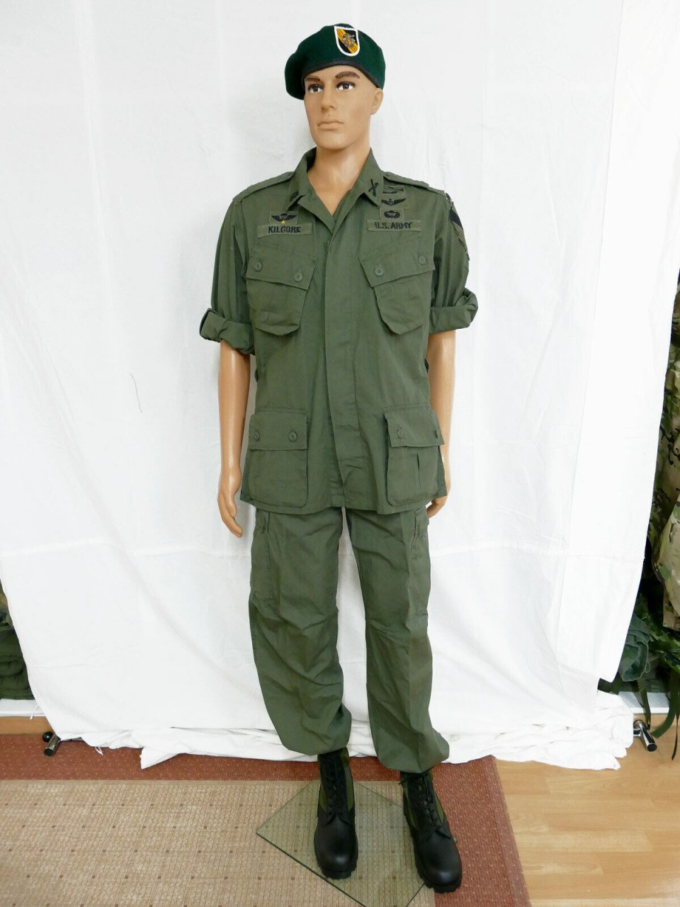 US Army Vietnam Jungle M 64 Uniform Lt. Colonel Bill Kilgore costume ...