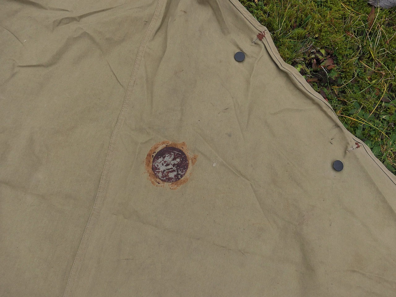 Original US Army WW2 khaki tarpaulin tent shelter canvas | Lomax Militaria