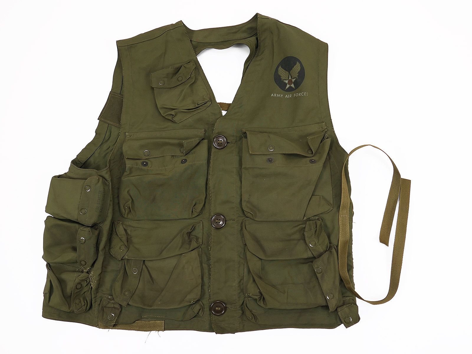 US ARMY USAF Vest Emergency Sustenance Type C-1 Survival Pilot Vest ...
