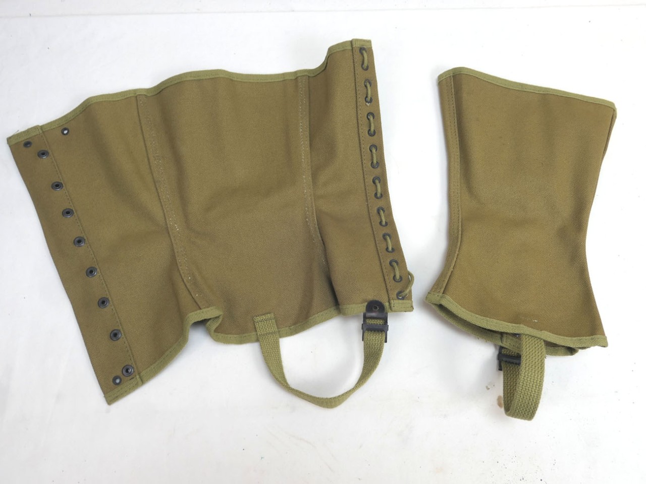 WW2 US ARMY gaiters M1938 khaki canvas M-1938 | Lomax Militaria