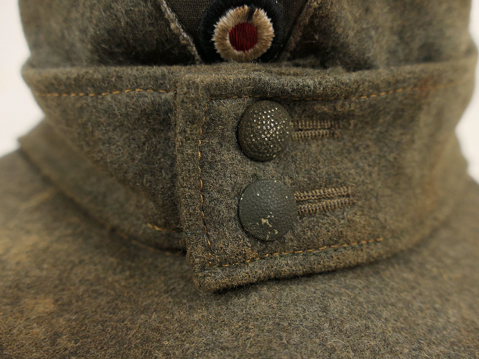 Antique Waffen SS M43 officer's field cap woollen cloth / trapeze ...