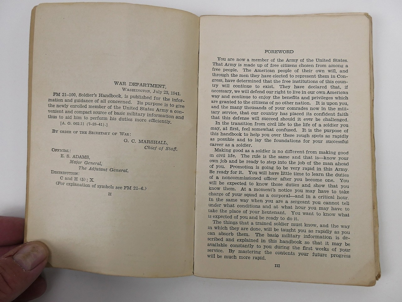 US Army Soldier's Handbook Pamphlet Basic Field Manual - War Department ...