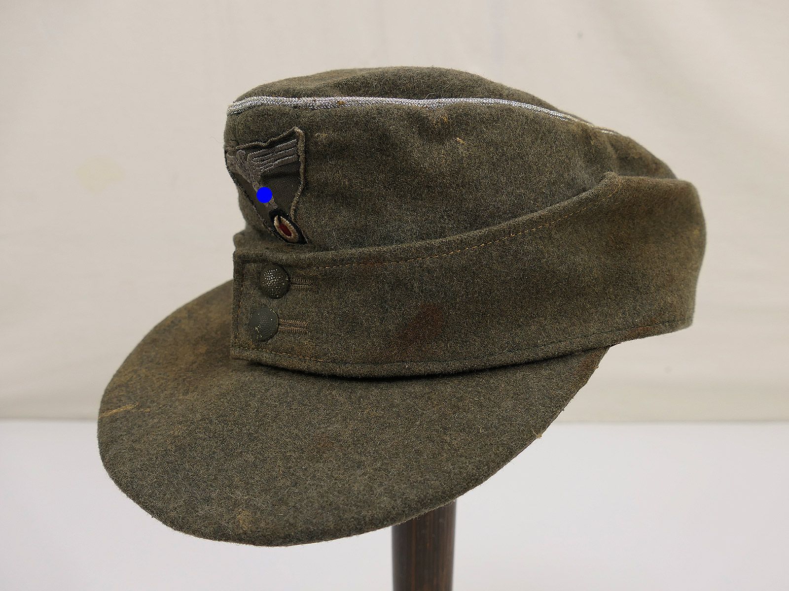 Antique Waffen SS M43 officer's field cap woollen cloth / trapeze ...