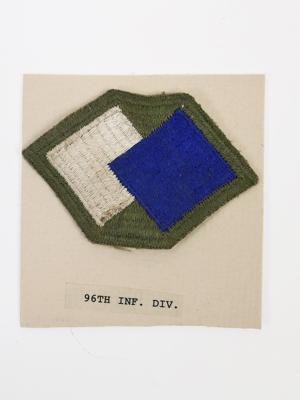 Original US ARMY WW2 Infantry Division Badge Patch - 96th Infantry ...