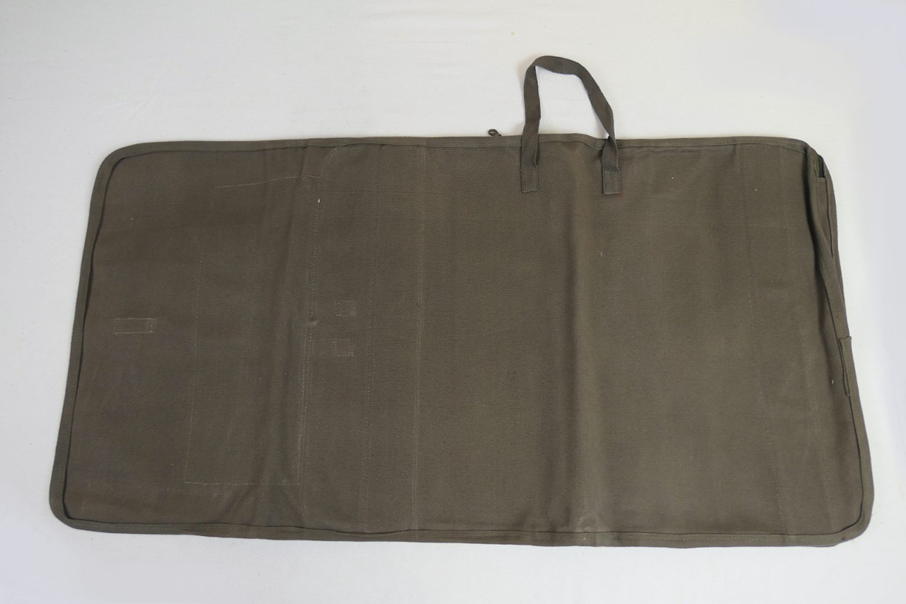 US ARMY WW2 JEEP CANVAS ROLL MAP CASE / ROLL MAP POCKET ROLLER WILLYS ...