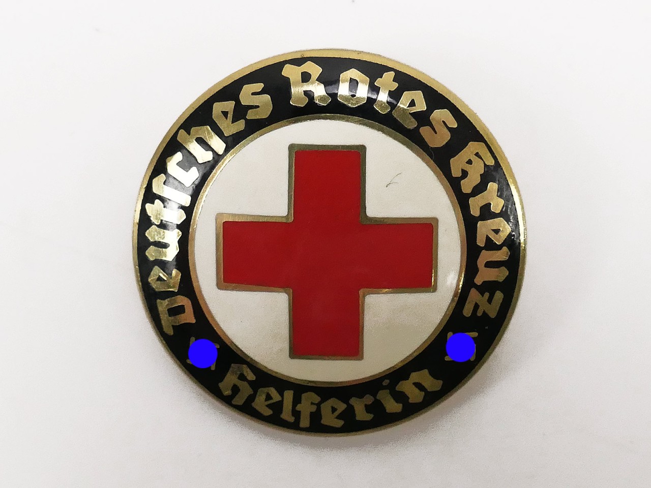 German Red Cross badge DRK helper on pin Service brooch | Lomax Militaria