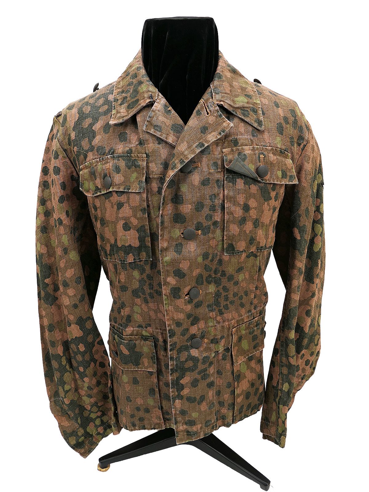 RARE Waffen SS four-pocket skirt PINK SALMON camouflage jacket Pea Dot ...
