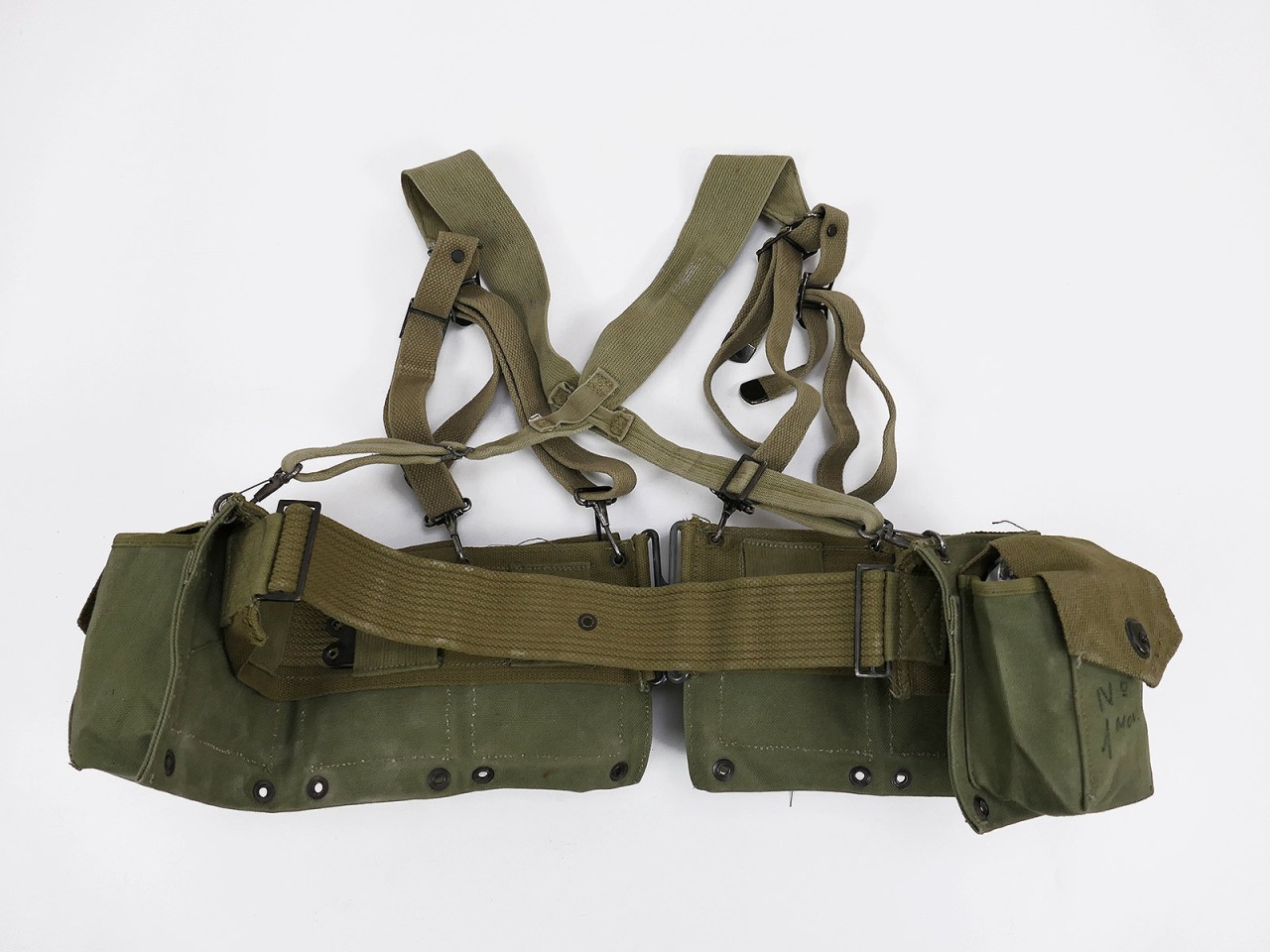 Type WW2 US Army BAR Ammo Belt + Original Suspenders 1942 Ammunition ...