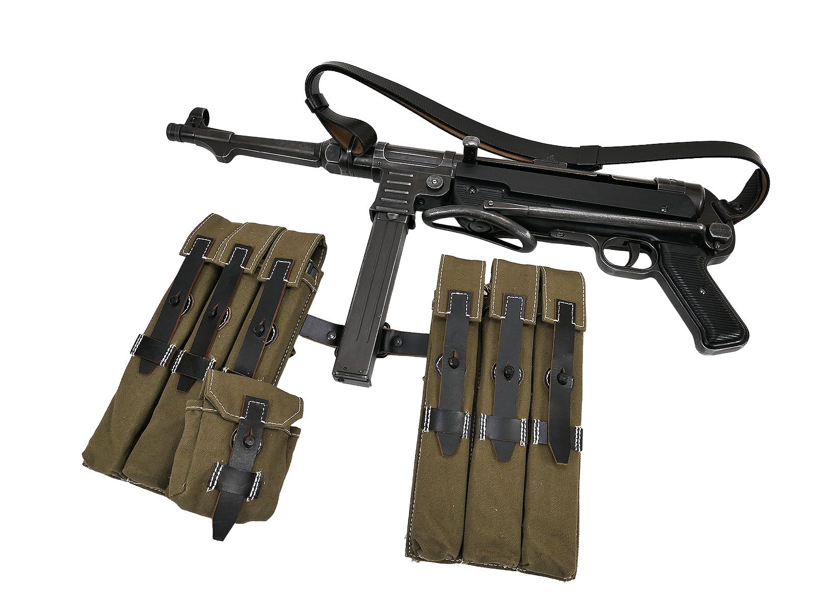 SET MP40 submachine gun Wehrmacht deco metal model with sling + 2 ...
