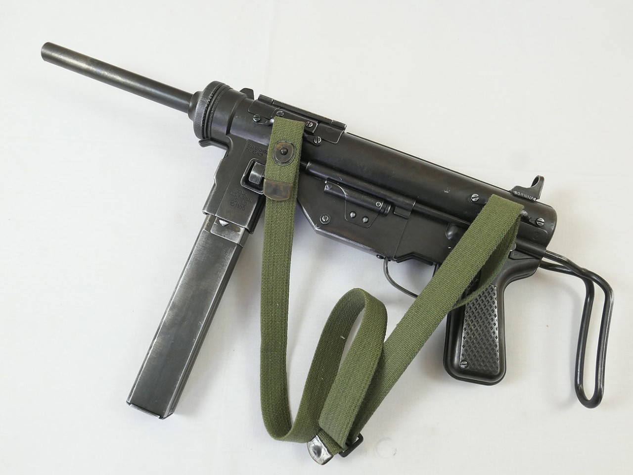 US ARMY WW2 M3 Grease Gun Submachine Gun Cal.45 Deco Model Film Gun ...
