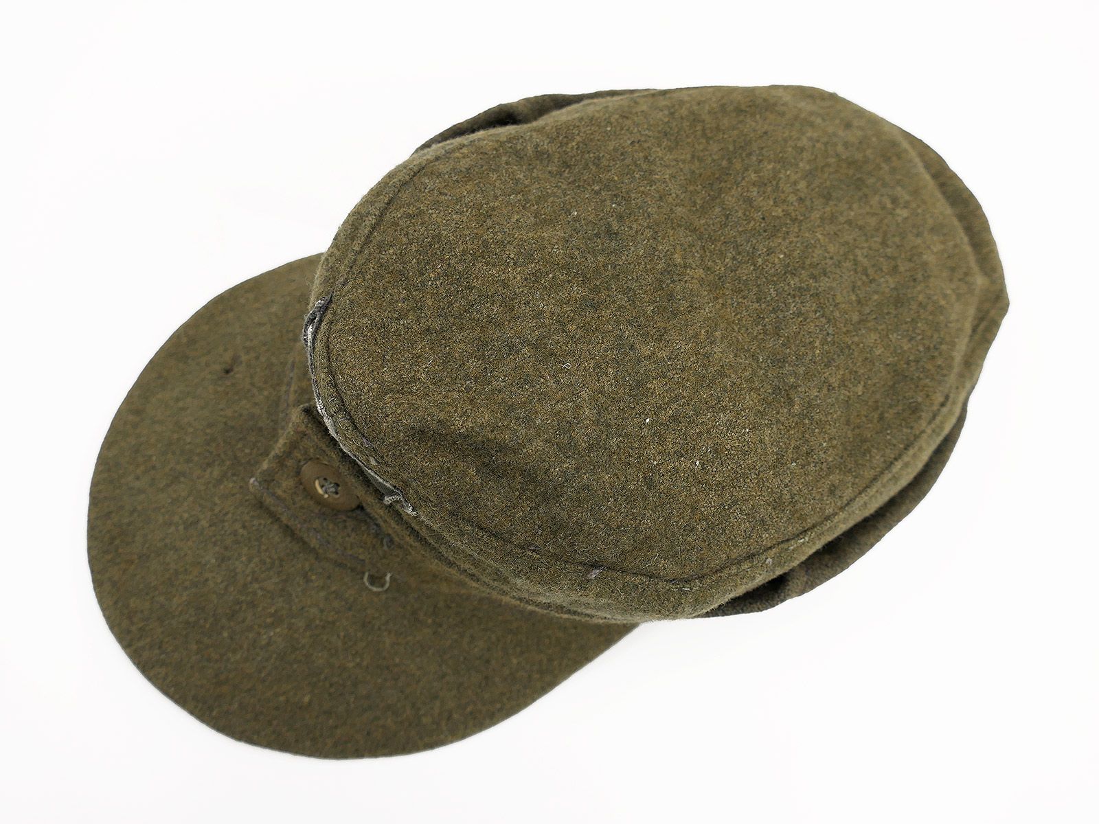 Wehrmacht M43 single button field cap Original woollen cloth with trapeze effects Baschlik cap ...
