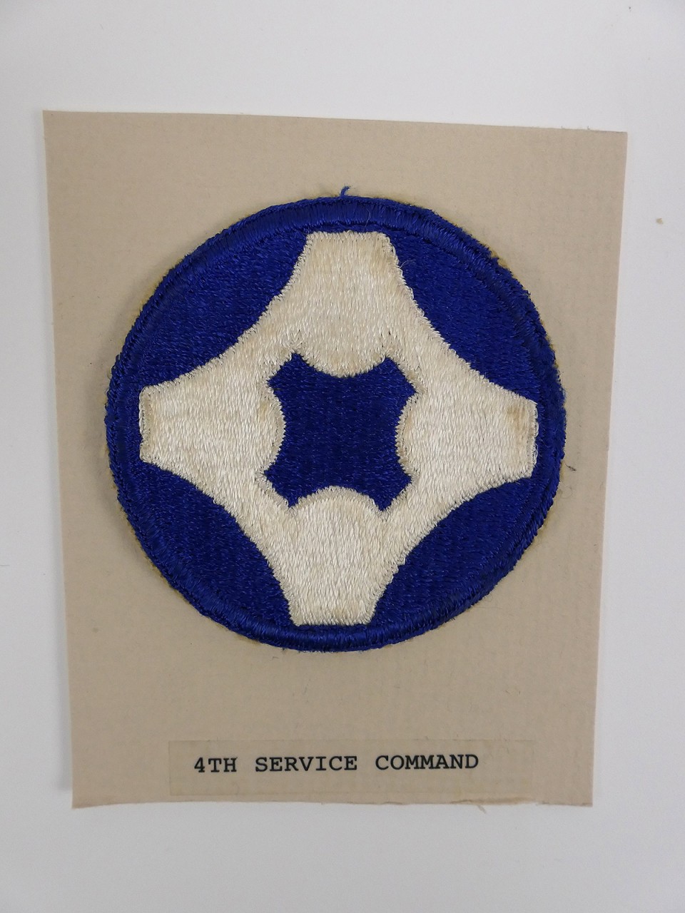 Original US ARMY WW2 Badge 4th Service Command Patch - U.S. Command ...