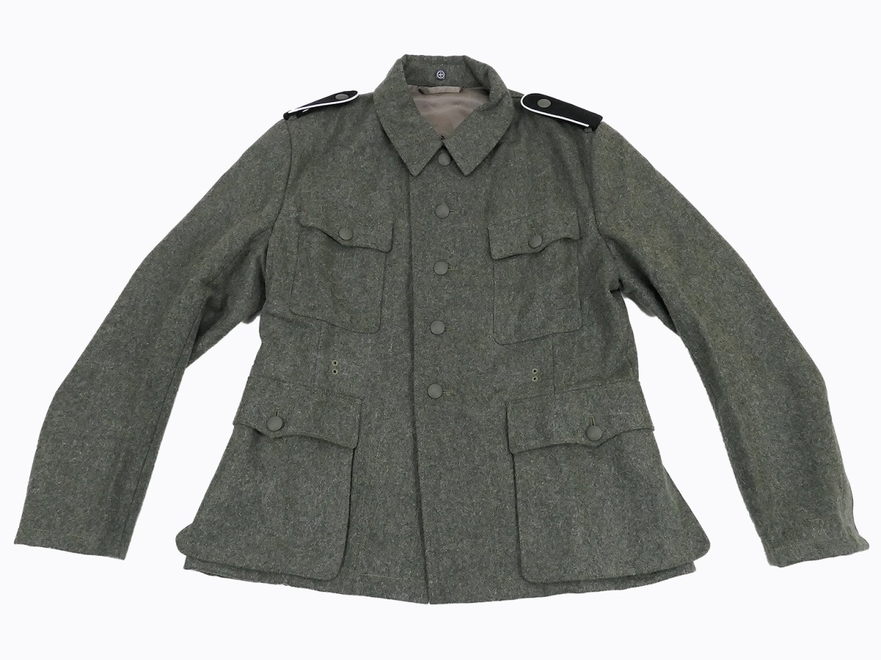 Waffen SS M42 field blouse (2-hole) uniform field jacket *curved pocket ...