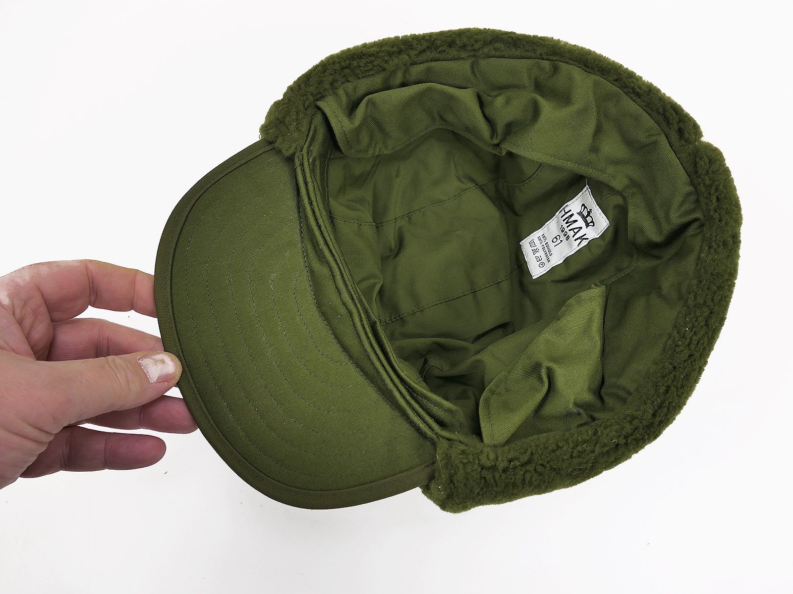 Denmark ARMY / Greenland Original Winter Cap Size 61 Web Fur Winter Cap ...