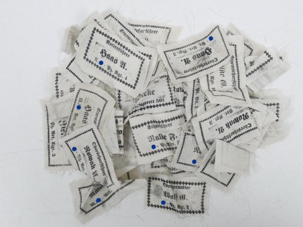 Waffen SS uniform / caps label "RALKE" name label underwear equipment ...