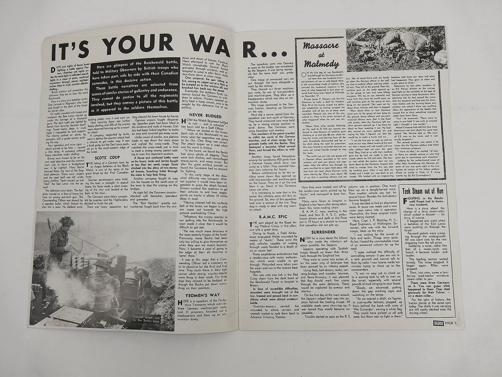 British ARMY Magazine Magazine SOLDIER Magazine March 1945 Reprint 1995 ...