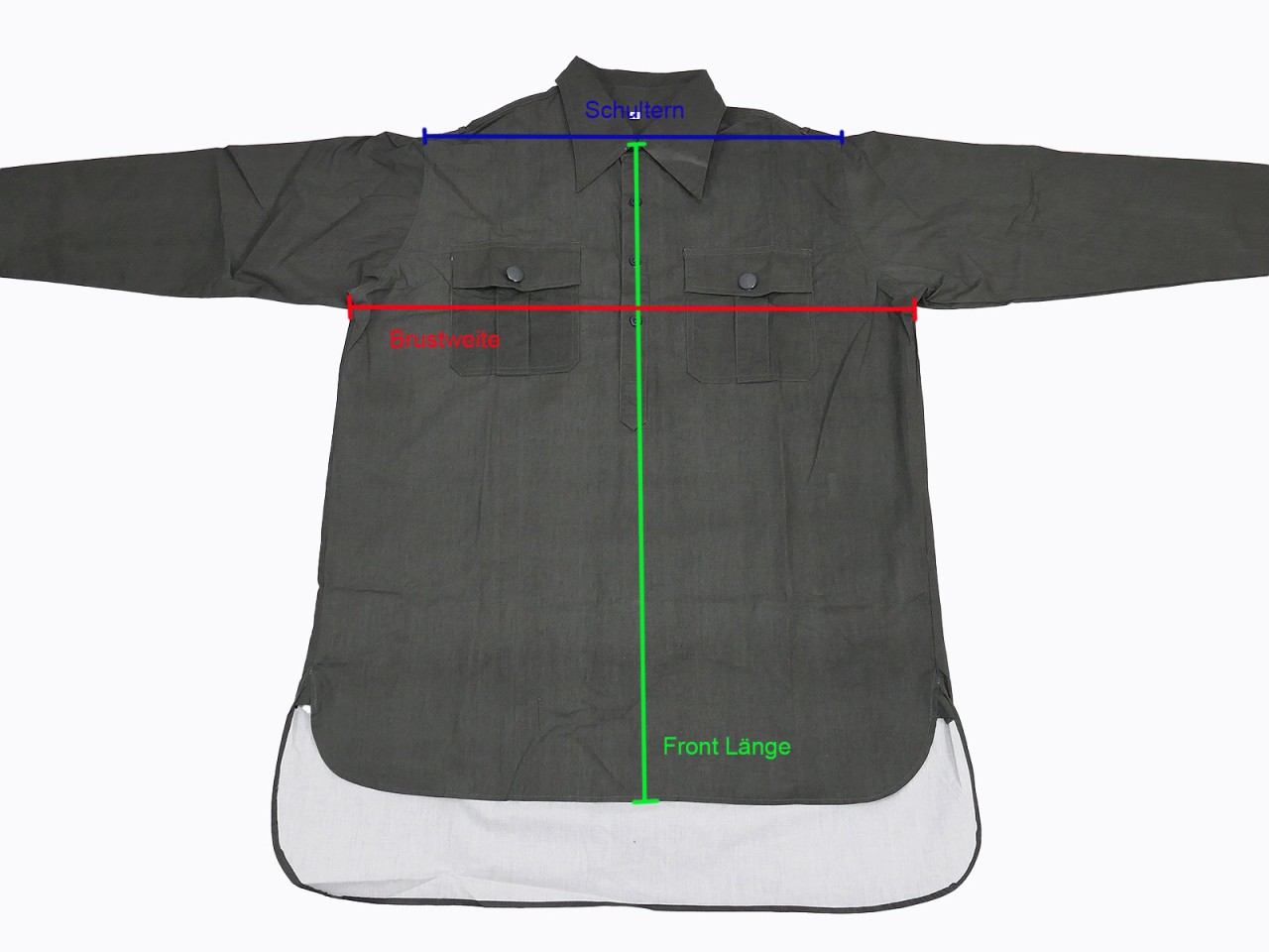 Wehrmacht / Waffen SS soldiers field shirt service shirt gray uniform ...