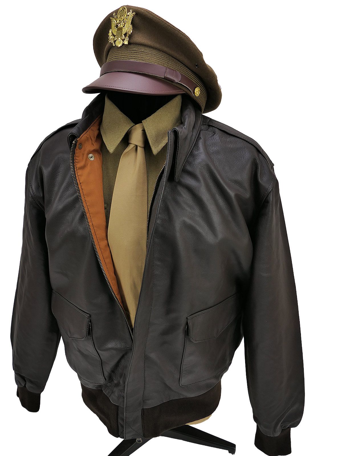 USAF WW2 A2 Flight Jacket A-2 Pilot Jacket Leather Jacket | Lomax Militaria