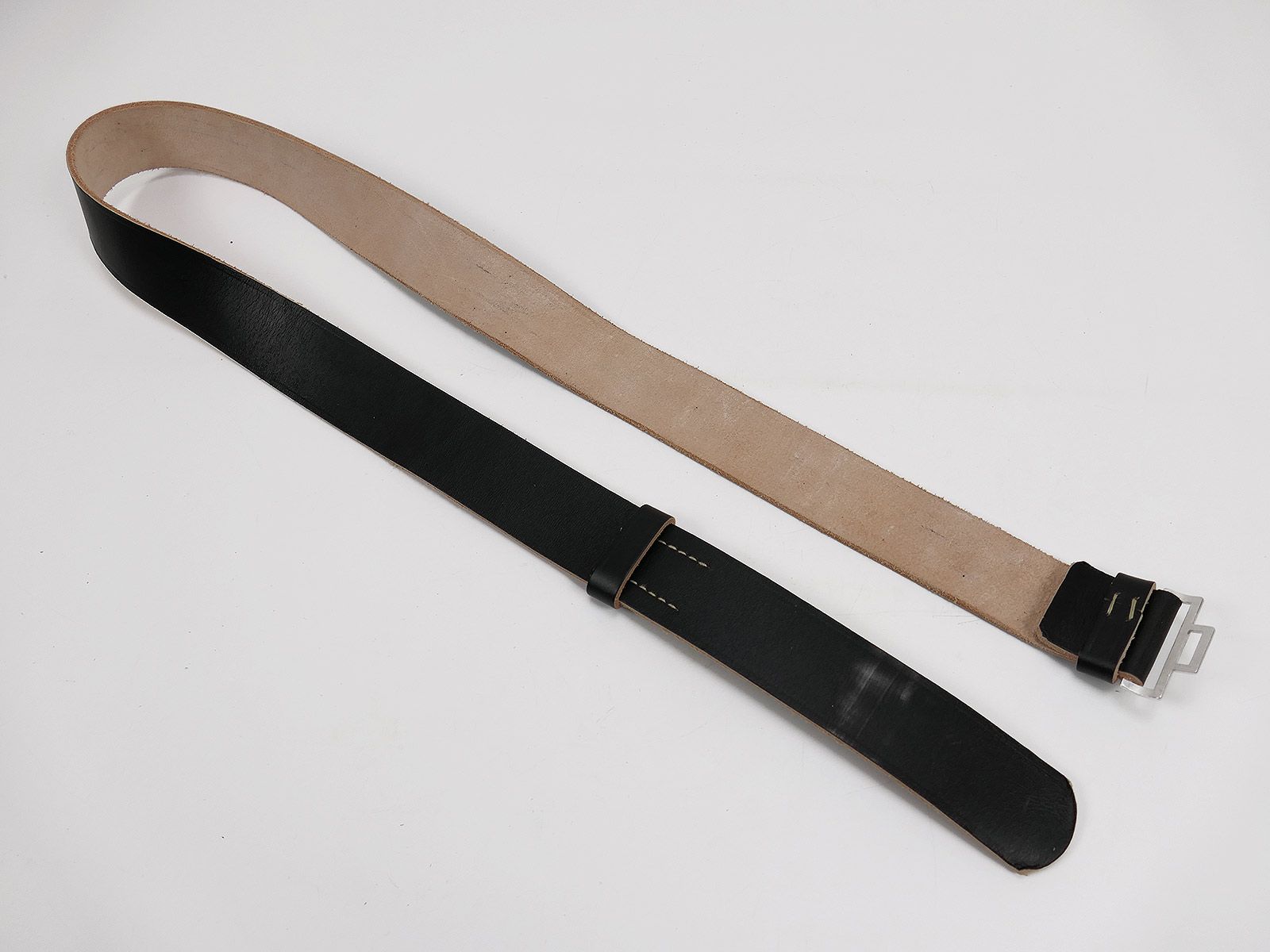 Leader belt leather belt Officers belt lock | Lomax Militaria