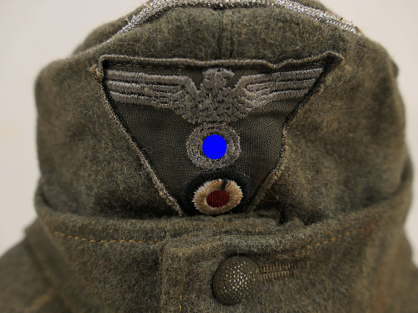 Antique Waffen SS M43 officer's field cap woollen cloth / trapeze ...