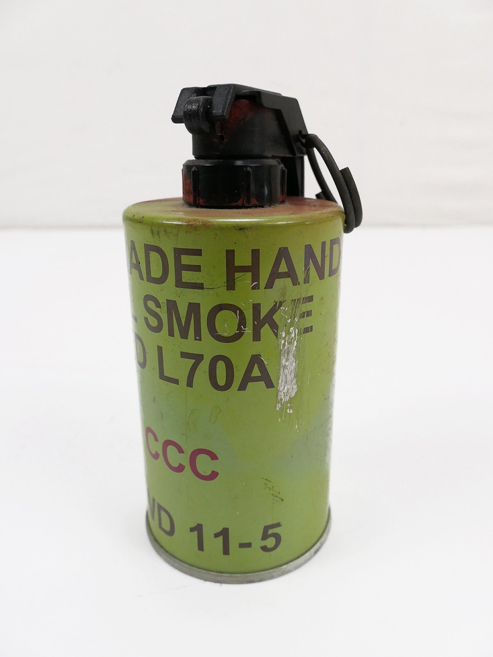 US ARMY DEKO smoke grenade Grenade hand signal col smoke RED L70A ...