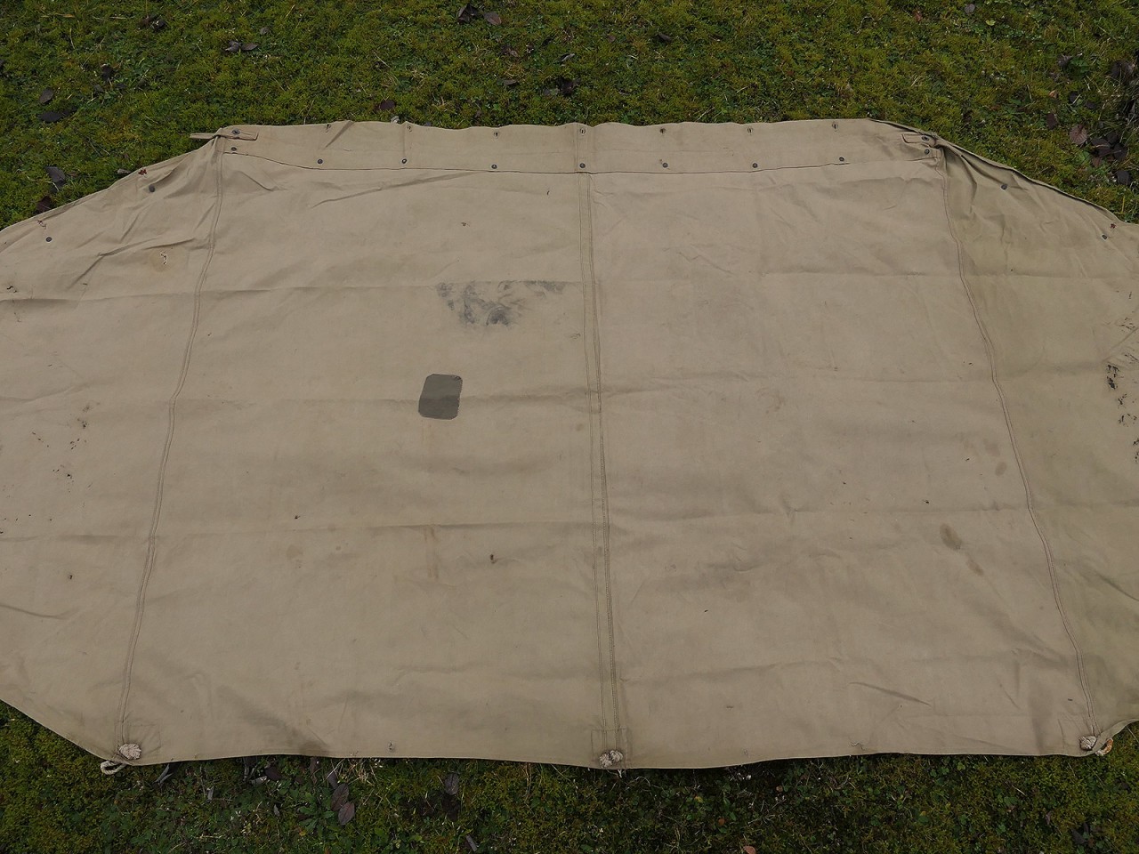 Original US Army WW2 khaki tarpaulin tent shelter canvas | Lomax Militaria