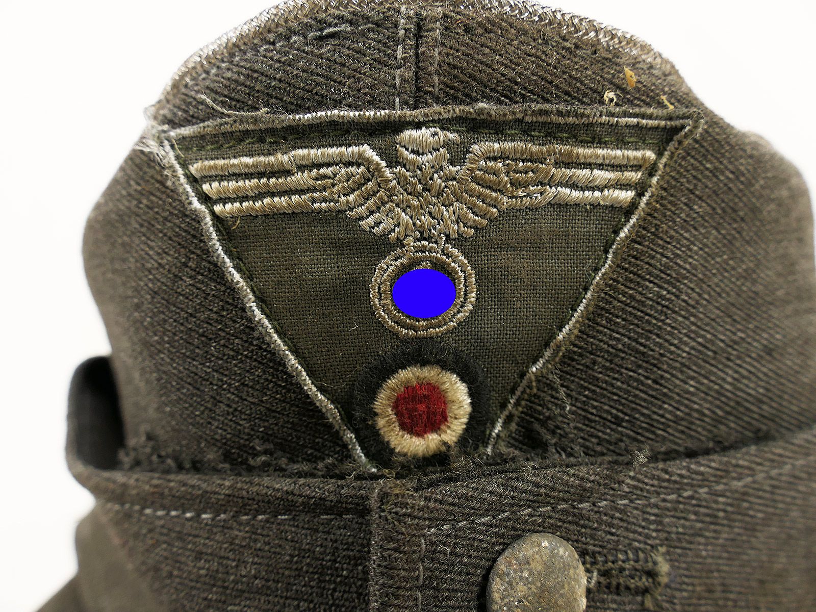 Antique Waffen SS M43 Officer's Field Cap, jersey fabric / trapezoid ...