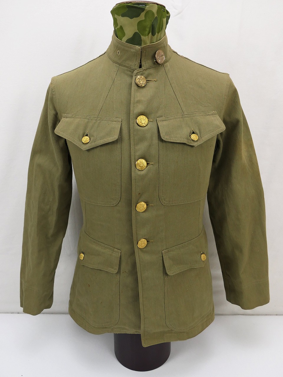 US Army WW1 M1910 Summer HBT Cotton Uniform Jacket Coat | Lomax Militaria