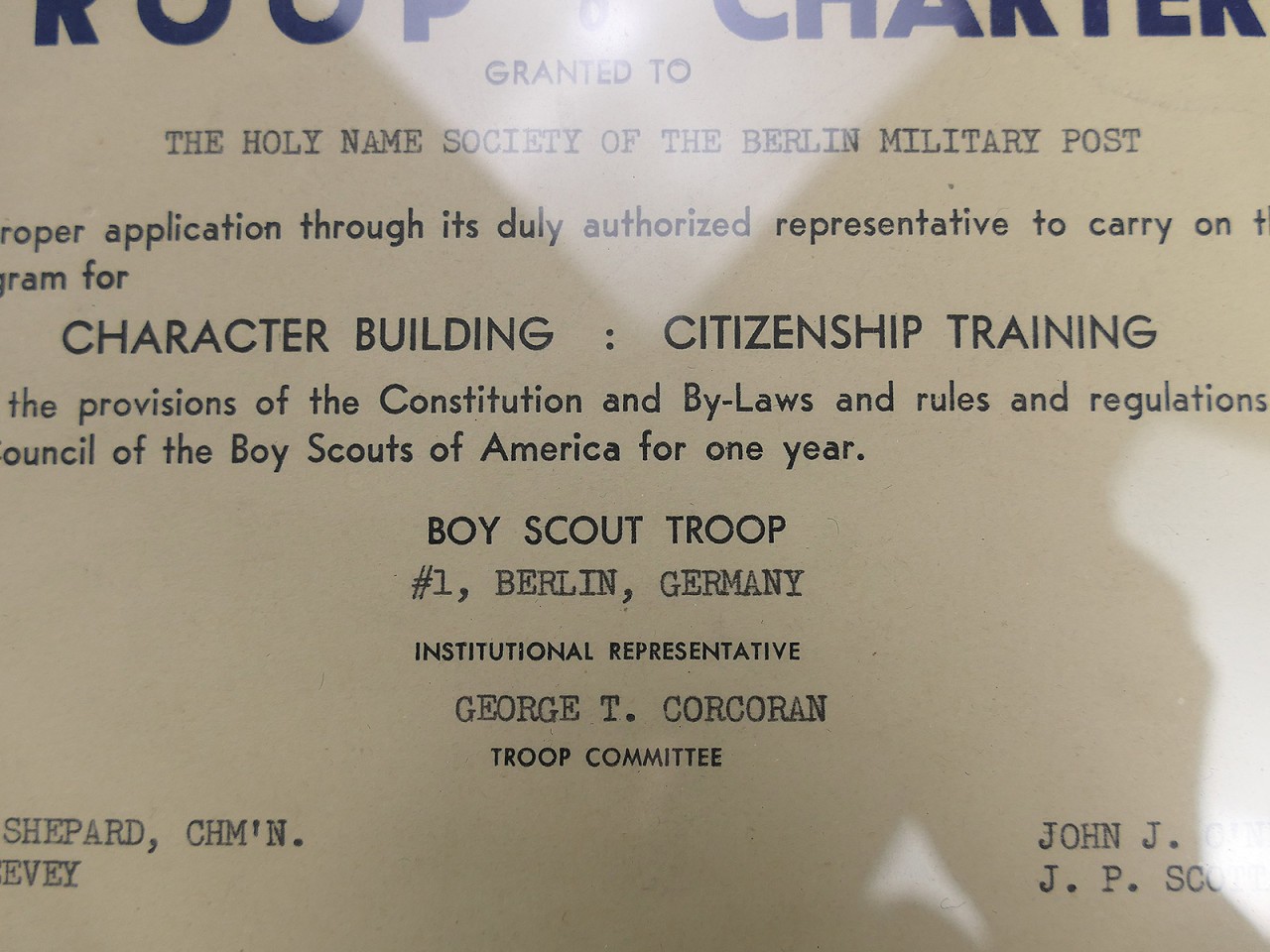 Boy Scouts of America TROOP CHARTER Berlin American Sector 1950 Boy ...