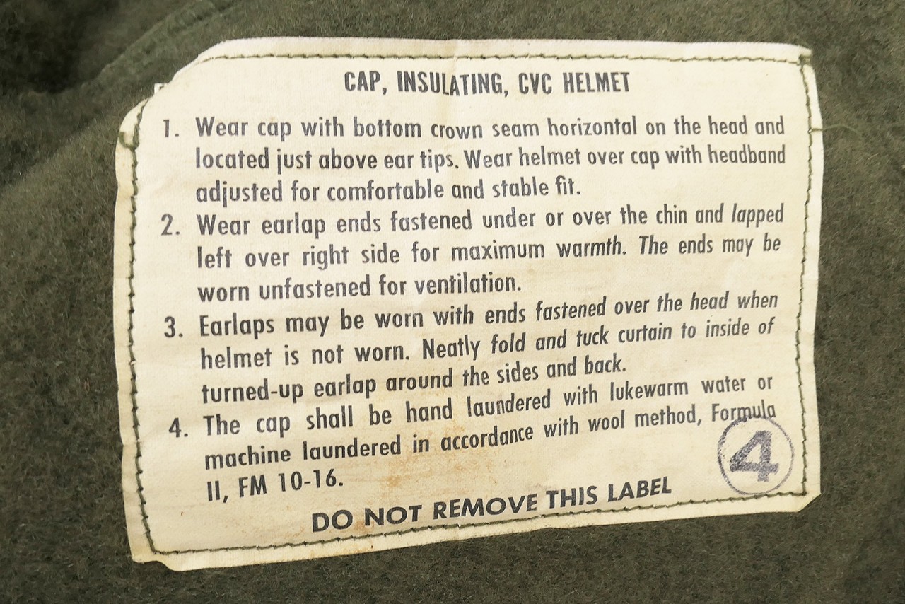 US Army Vietnam Cap Insulating CVC Helmet Liner steel helmet size 56 (7 ...